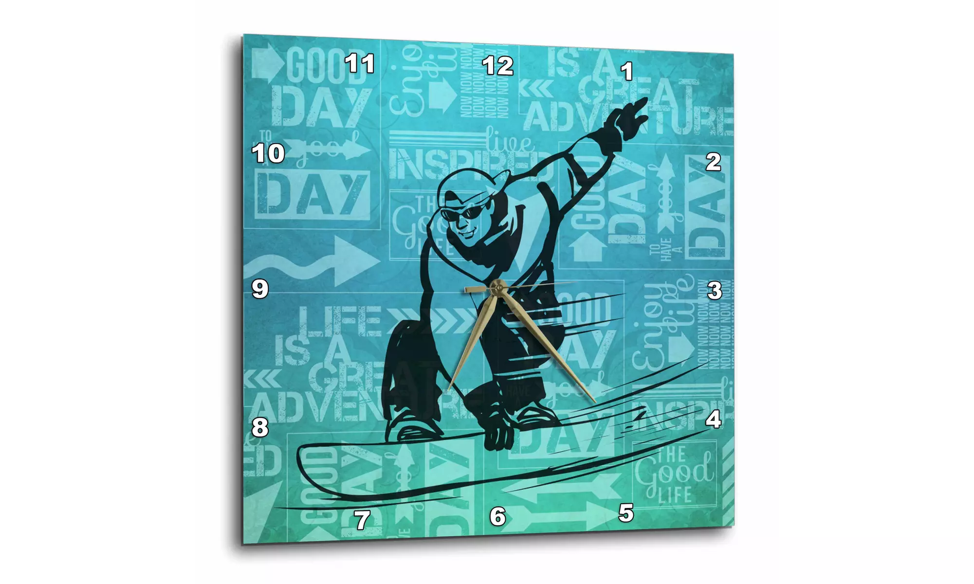 Wall Clock - Snowboarding Wi... | Groupon Goods