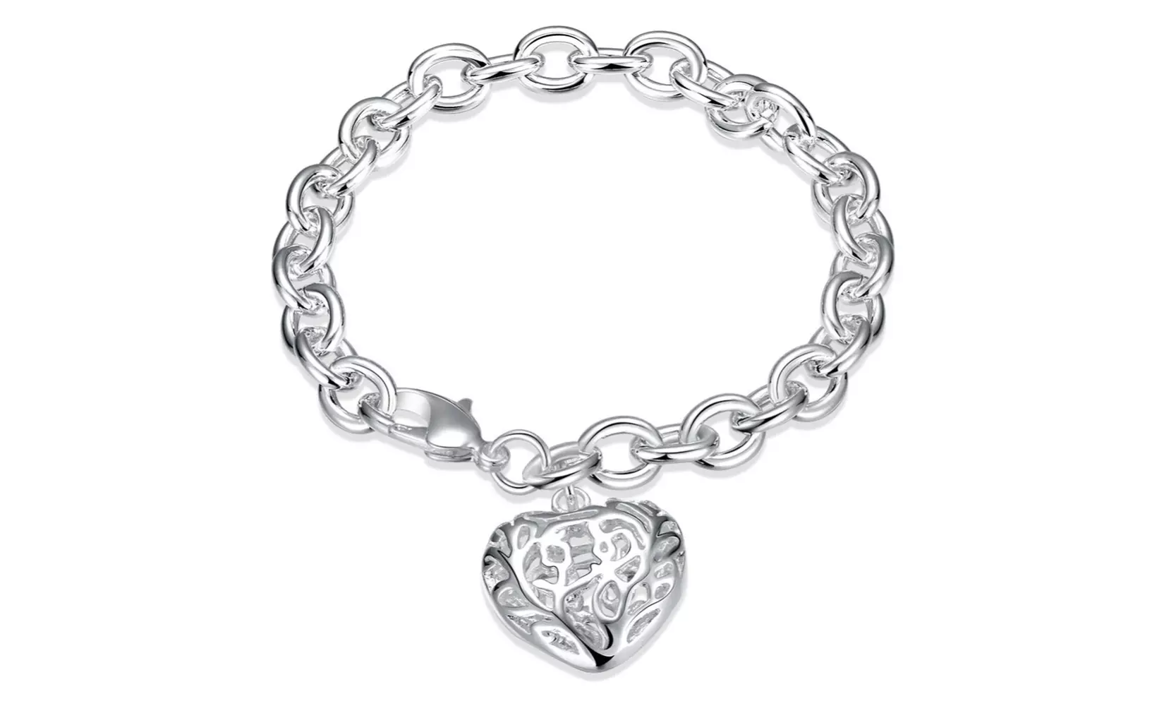 Clean Silver Plated Filigree... | Groupon Goods