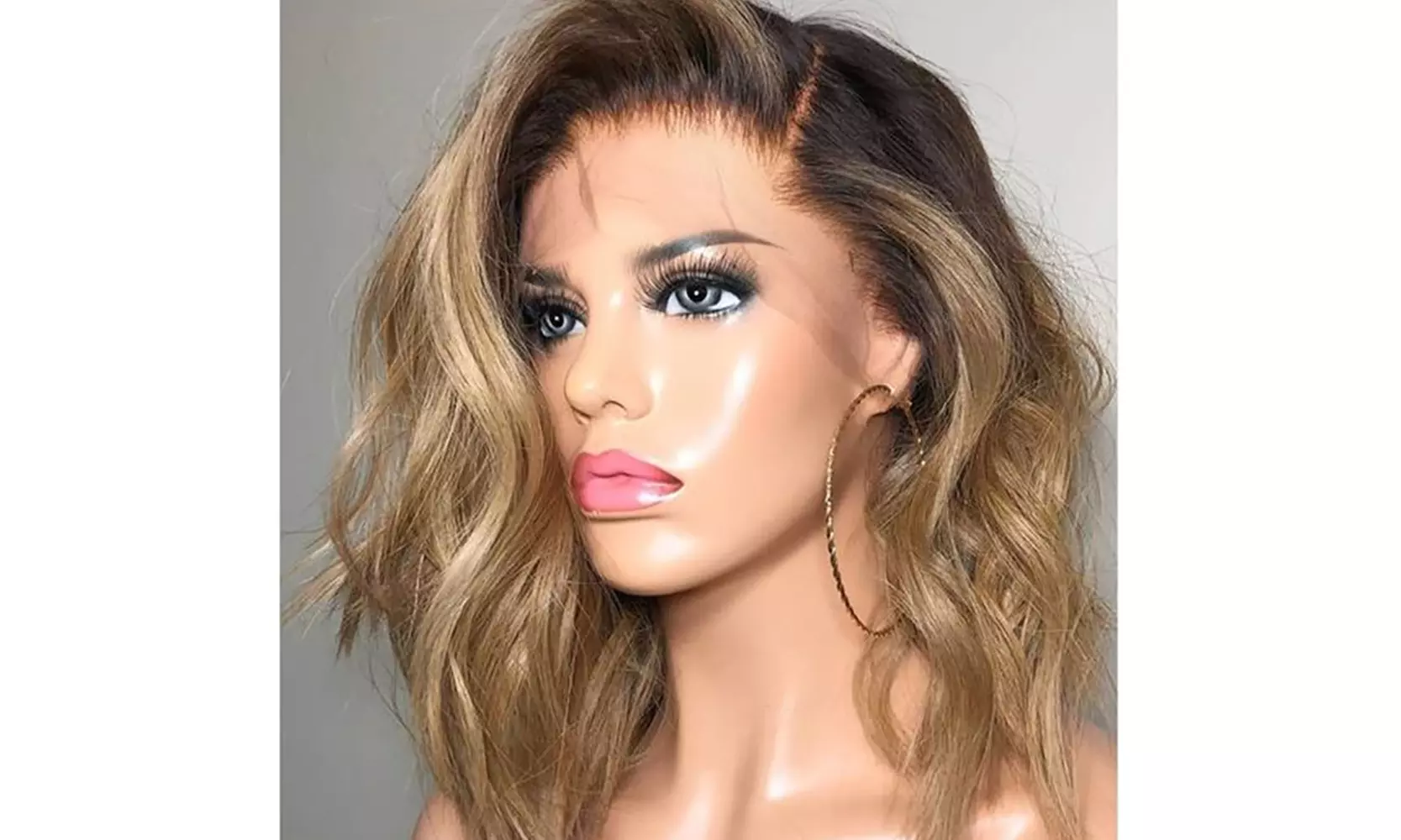 Women Gold Short Wavy Curly P... | Groupon Goods