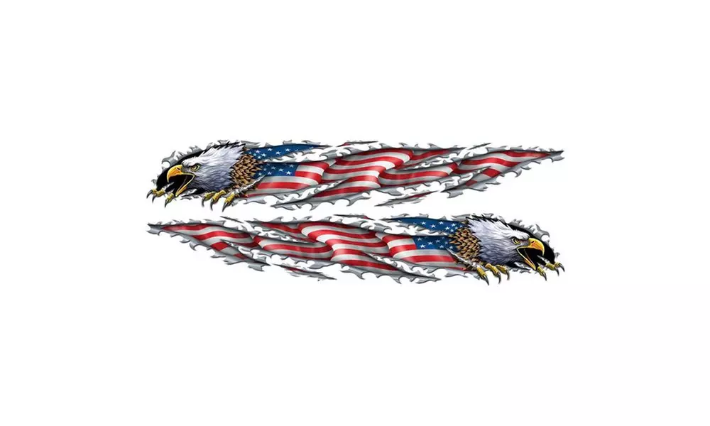 7" x 40" Decal USA Eagle RIP ... | Groupon Goods