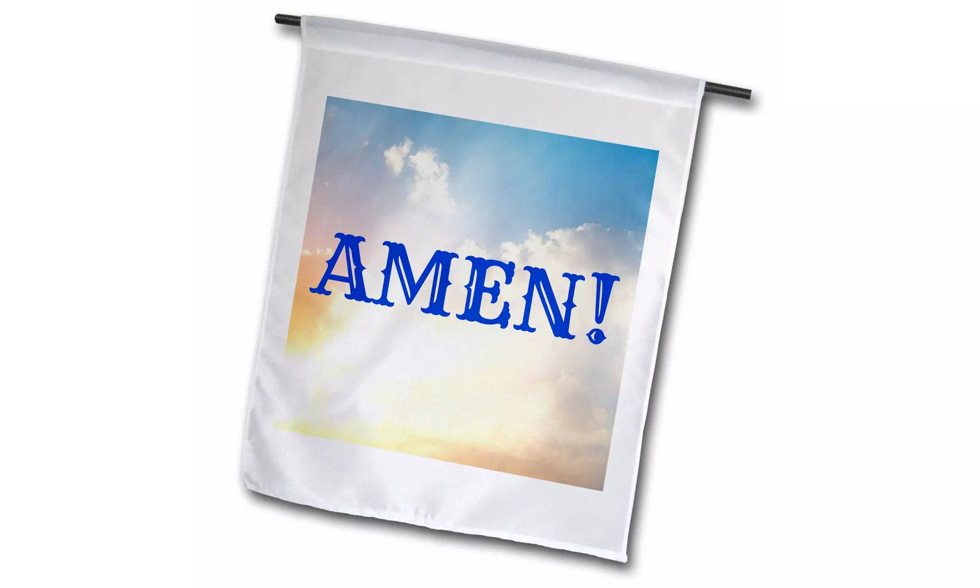 Garden Flag Amen blue letter... | Groupon Goods