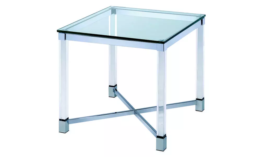 Mandella Glass End Table | Groupon Goods