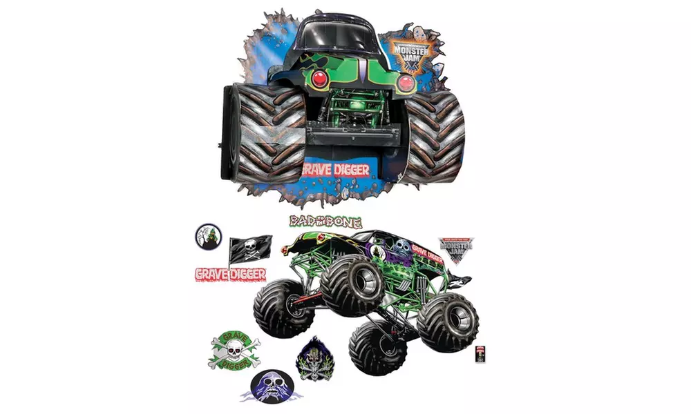 Monster Jam 3D Giant Decals a... | Groupon Goods