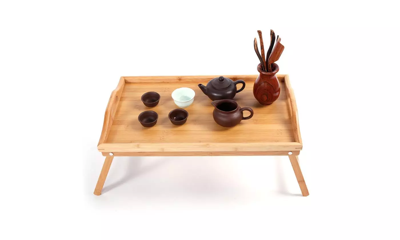 Simple Bamboo Tea Table Wood ... | Groupon Goods