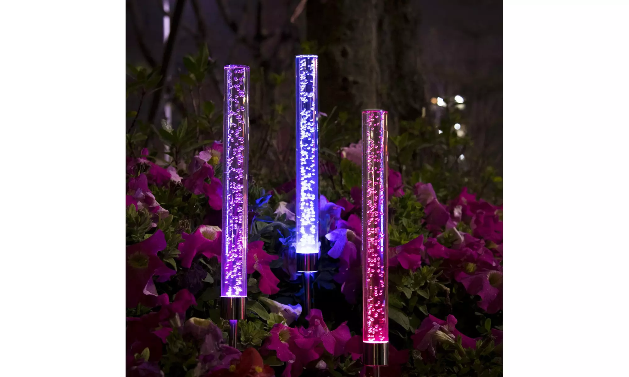 Solar 4 Tube Bubble Stake LED... | Groupon Goods