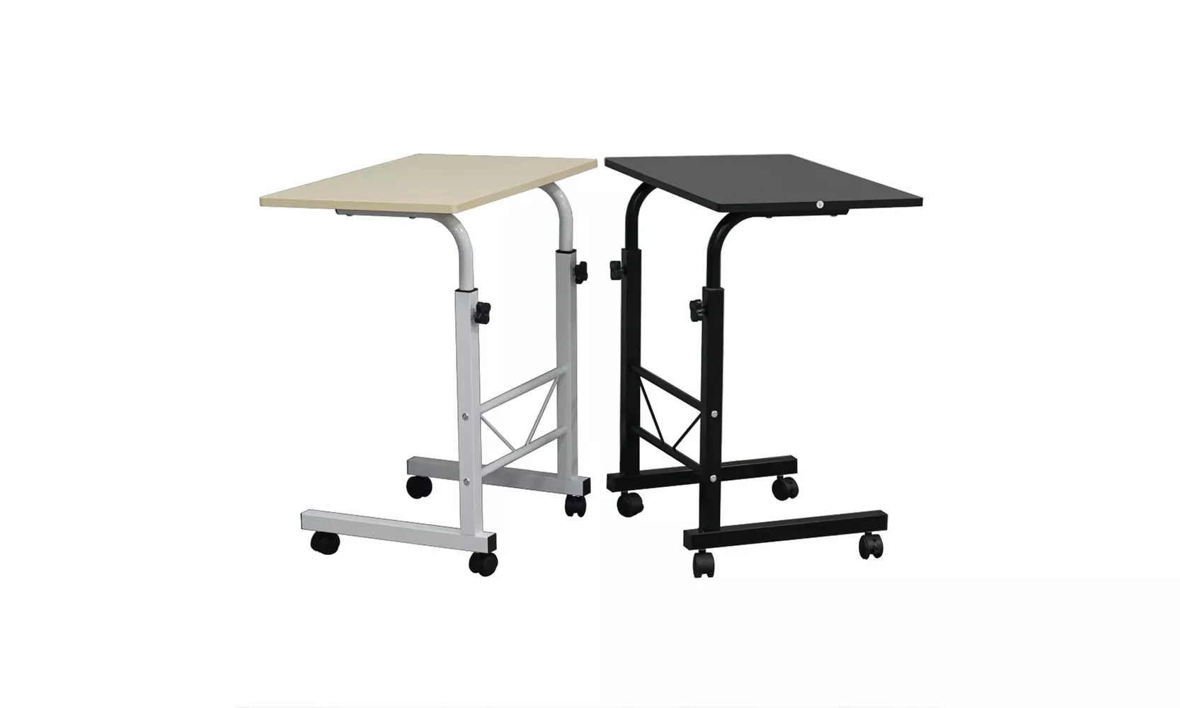 Rolling Sofa Side Snack Table | Groupon Goods