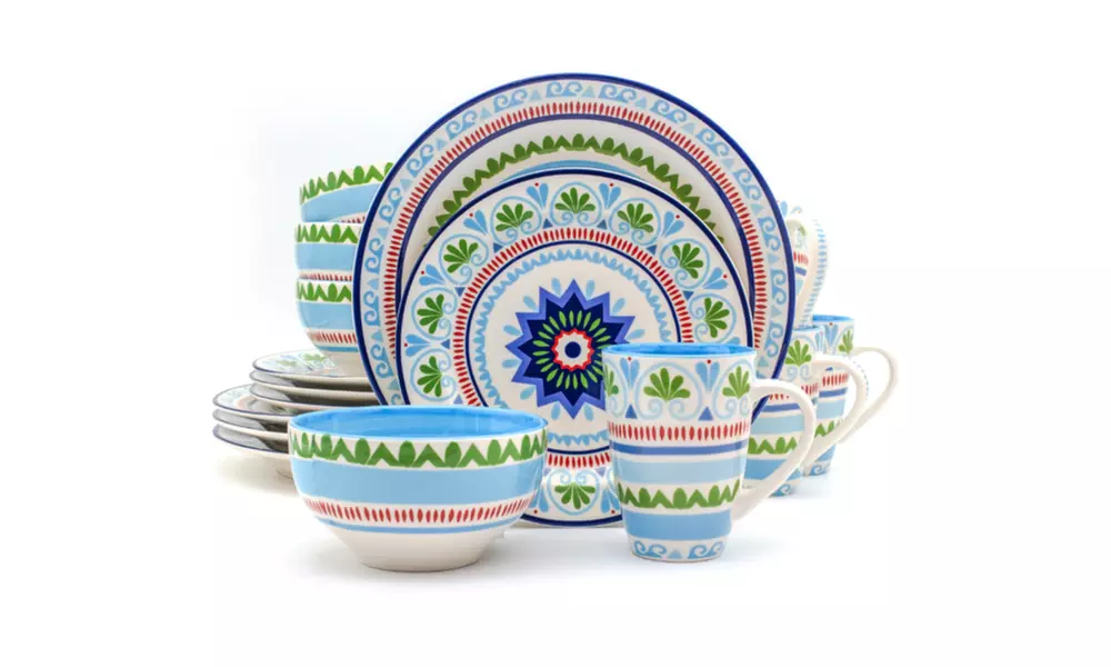 Dinnerware Set (16-Piece) | Groupon Goods