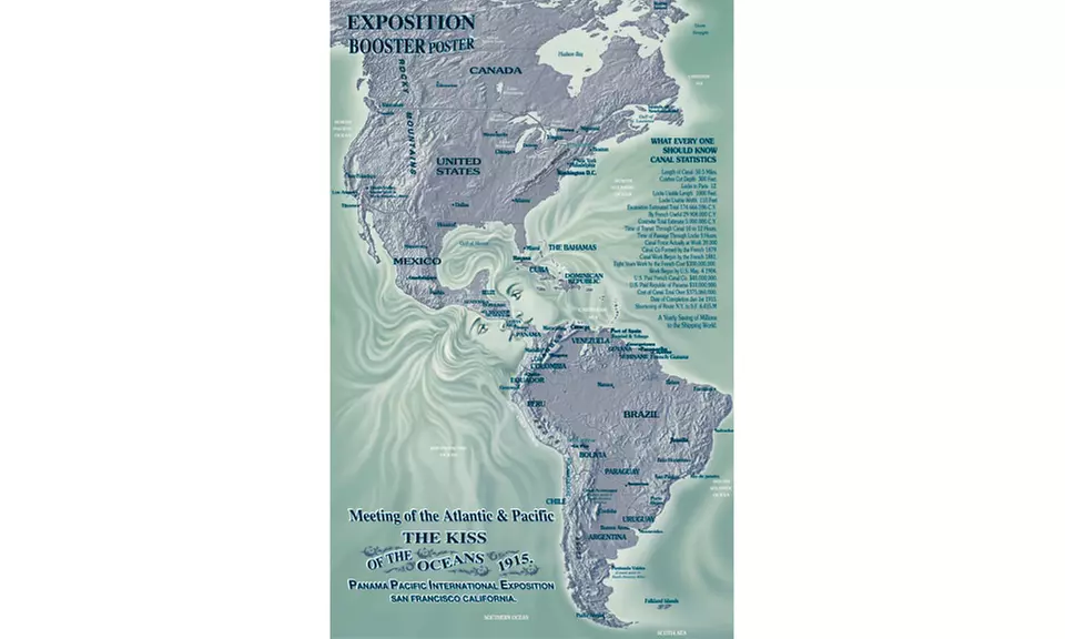 on Vintage Ads Kissing Map Poster | Groupon Goods