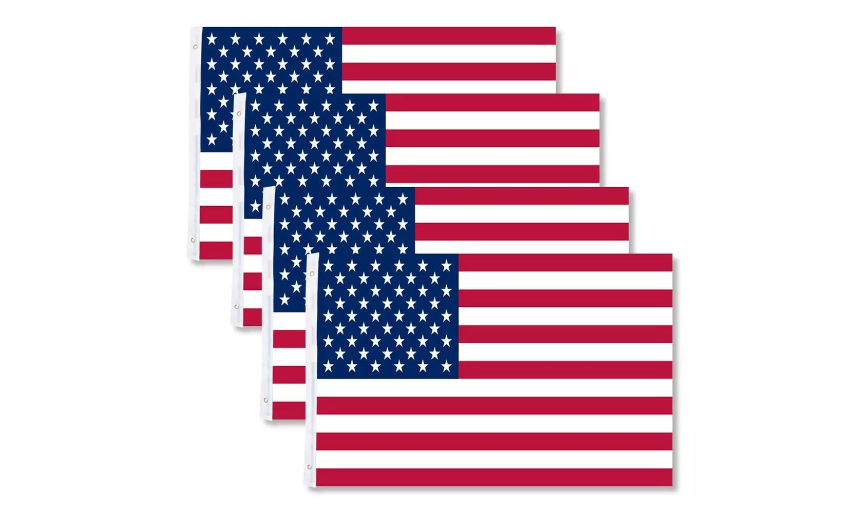 4-Pack 3x5 American Flags USA... | Groupon Goods