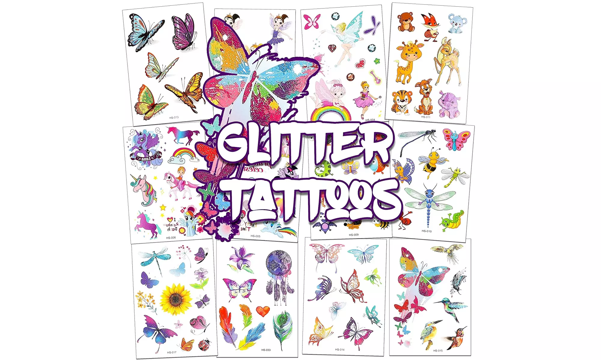 Ticiaga 16 Sheets Glitter Tat... | Groupon Goods