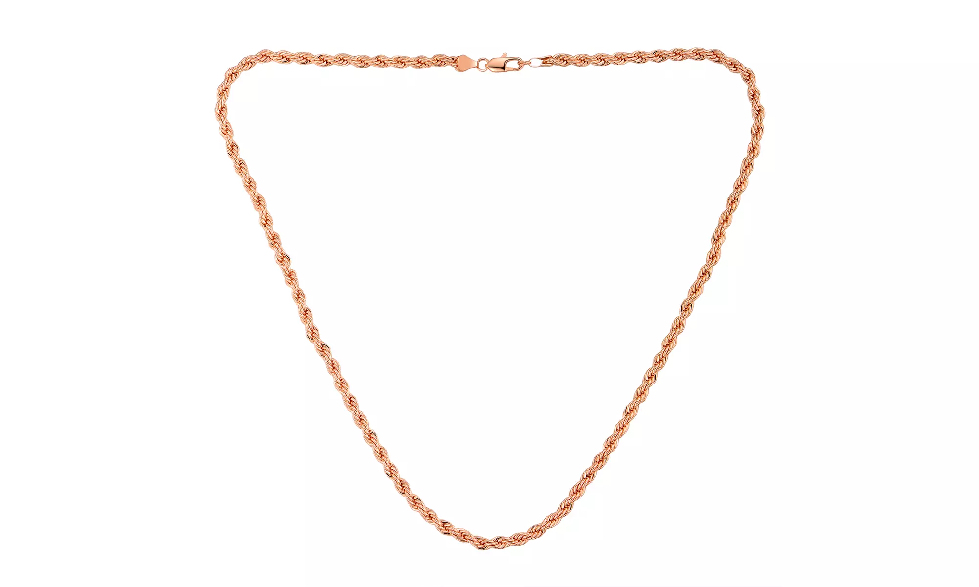 18k Rose Gold Rope Chain | Groupon Goods