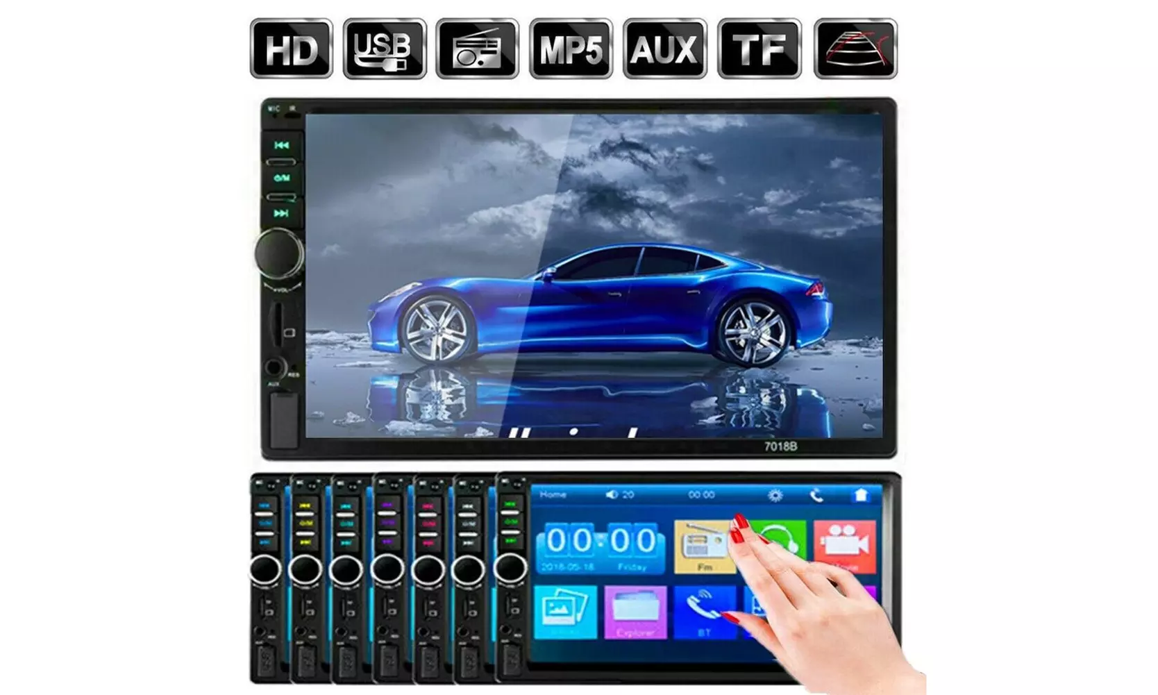 7" inch Double 2 DIN Car MP5 ... | Groupon Goods