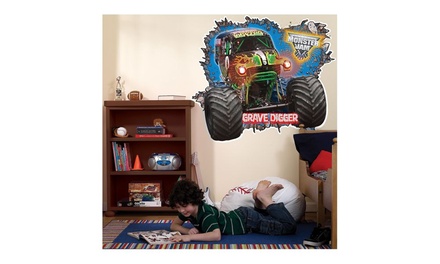 Monster Jam 3D Giant Wall Decals | Groupon