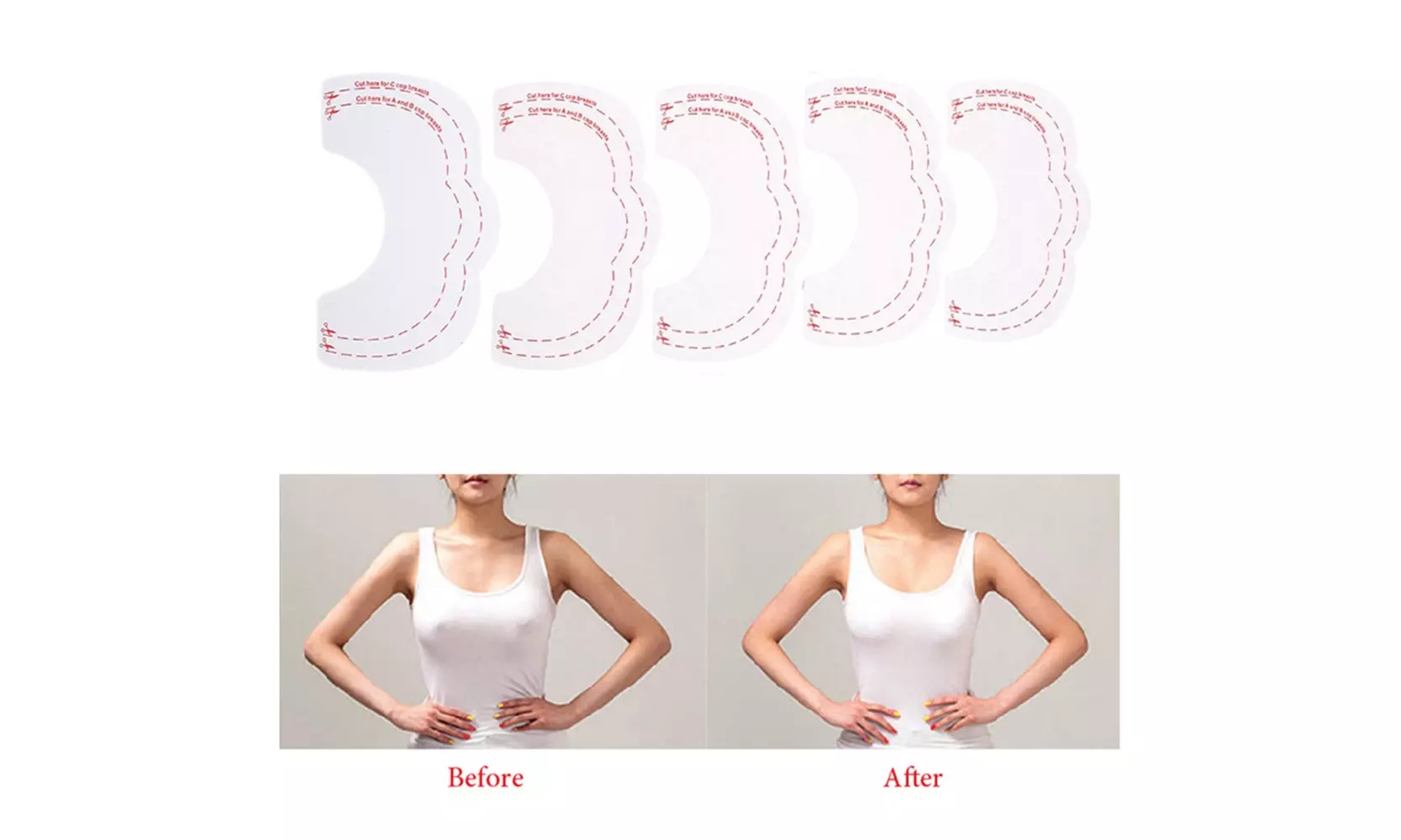 Good 4 x Invisible Breast Bra... | Groupon Goods