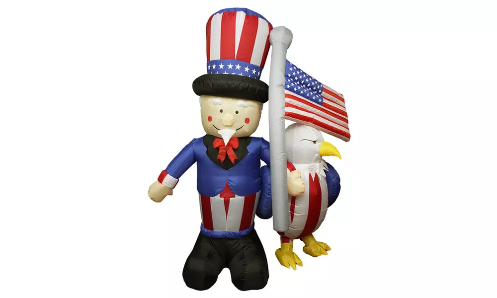 on 6' Inflatable Lighted Uncle S... | Groupon Goods