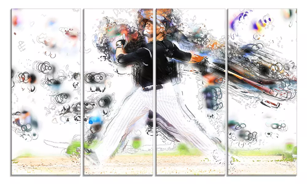 Baseball Home Run Metal Wall Art | Groupon Goods