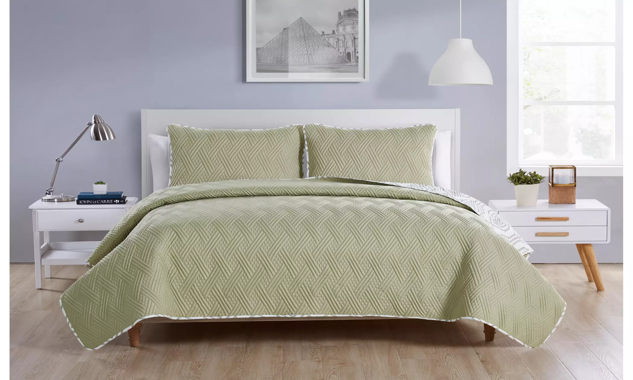 Embossed Pattern 3-Piece Quil... | Groupon Goods