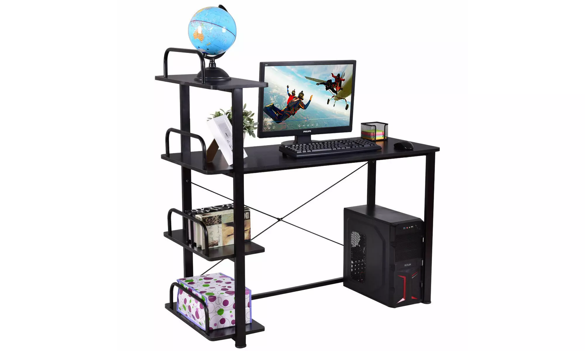 4 Tier Computer Desk Wood Lap... | Groupon Goods