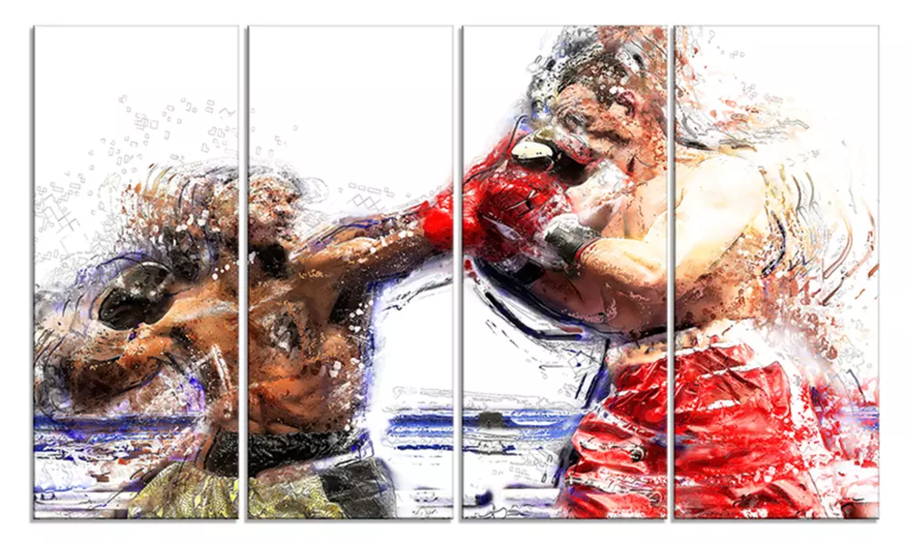 Boxing Knock Out Metal Wall A... | Groupon Goods