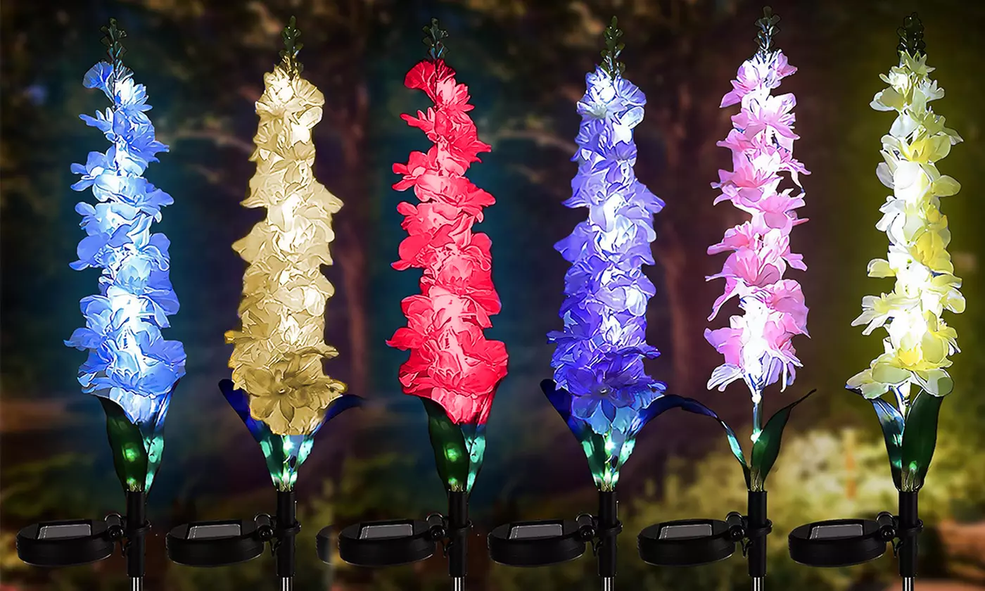 Solar Hyacinth Flower Lights ... | Groupon Goods