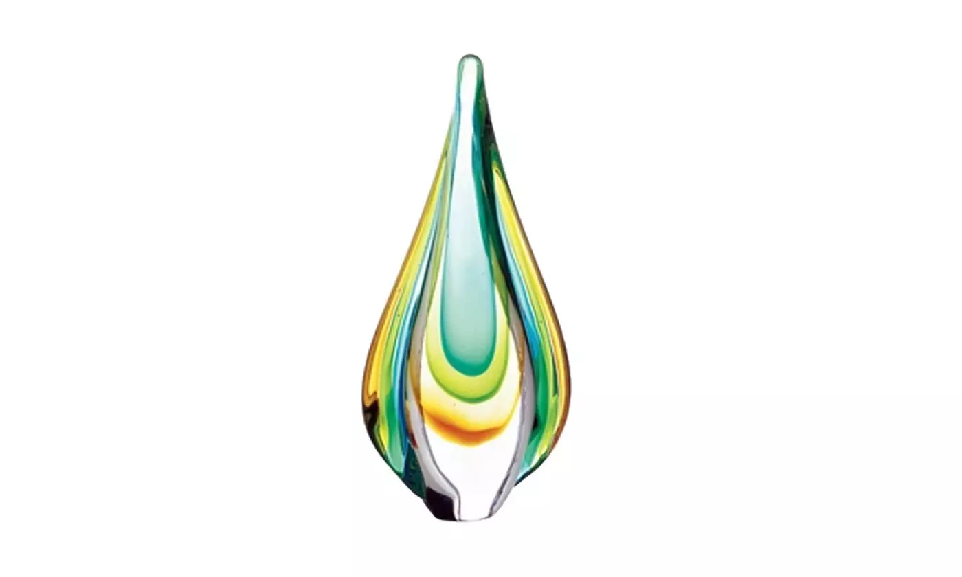 Art Glass Water Drop Statue | Groupon Goods