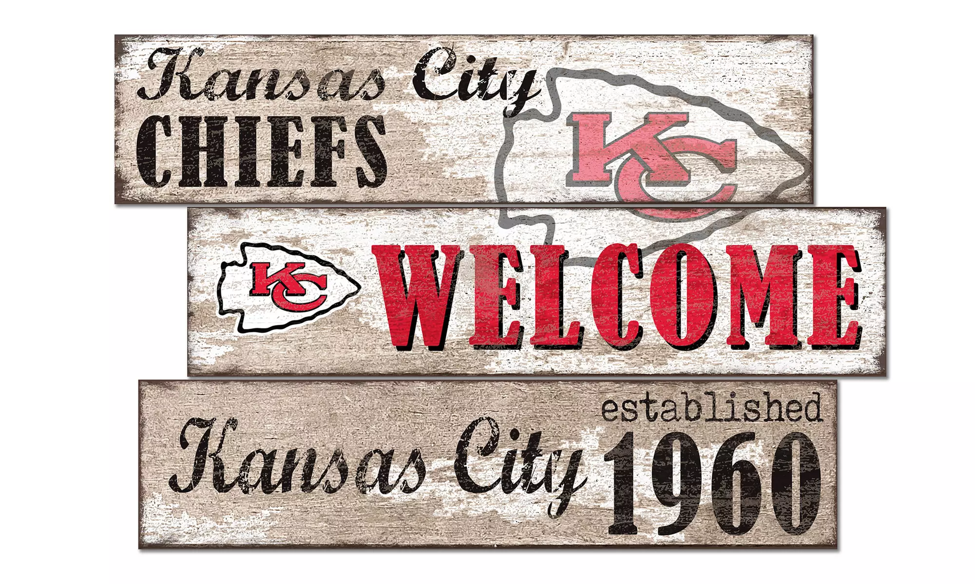 NFL 3 Plank Welcome Sign | Groupon Goods