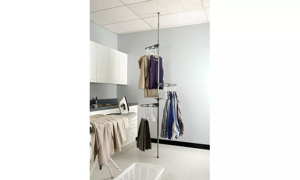 Adjustable Corner Valet Rack | Groupon Goods