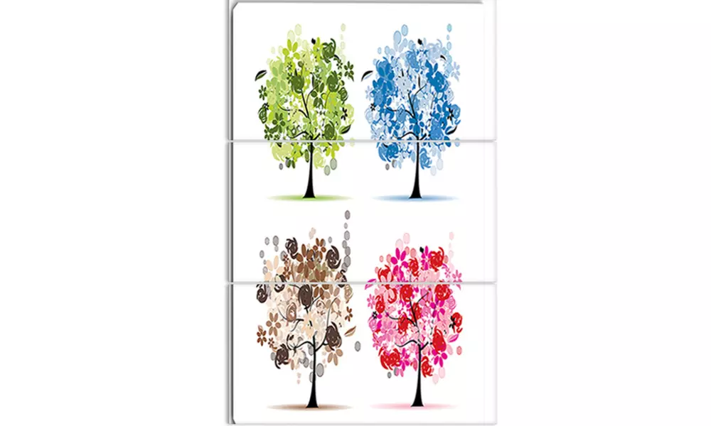 Set of Floral Trees - Floral ... | Groupon Goods