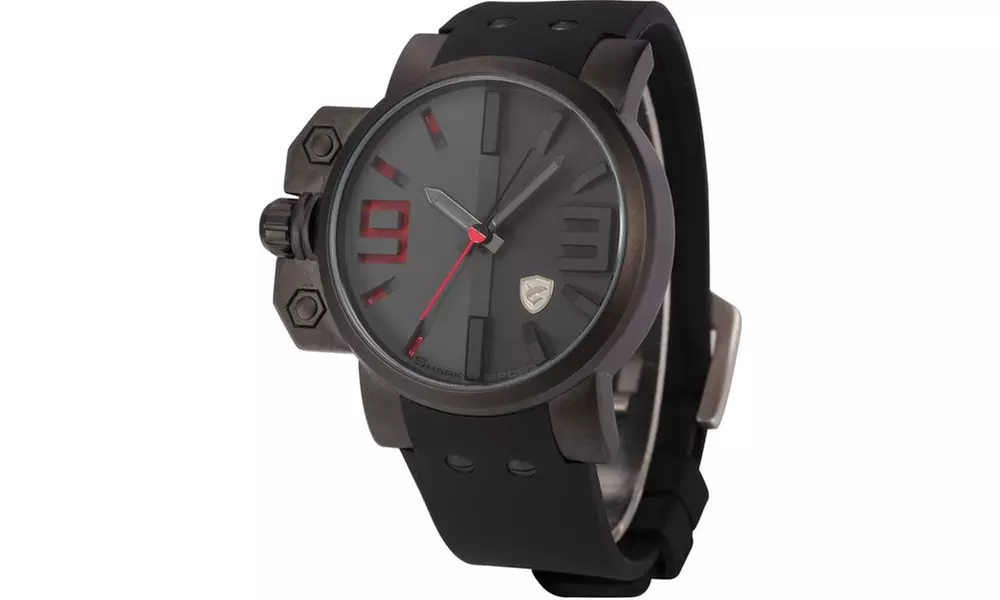 SHARK Army Red 3D Dial Black ... | Groupon Goods