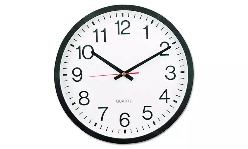 Universal Round Wall Clock, 1... | Groupon Goods