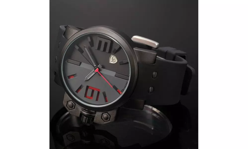 SHARK Army Red 3D Dial Black ... | Groupon Goods