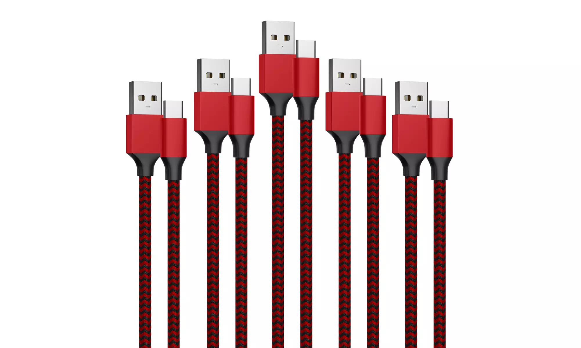 5 Pack Braided Cable Charger ... | Groupon Goods