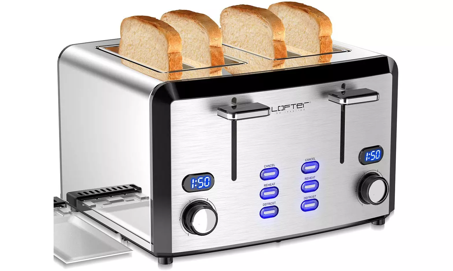 4 Slice Toaster, LOFTER Mirro... | Groupon Goods