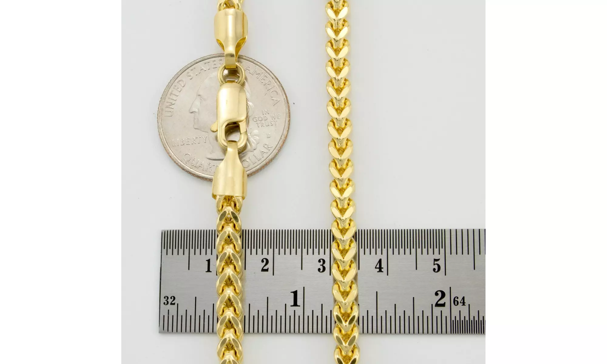 10K Solid Yellow Gold Franco ... | Groupon Goods
