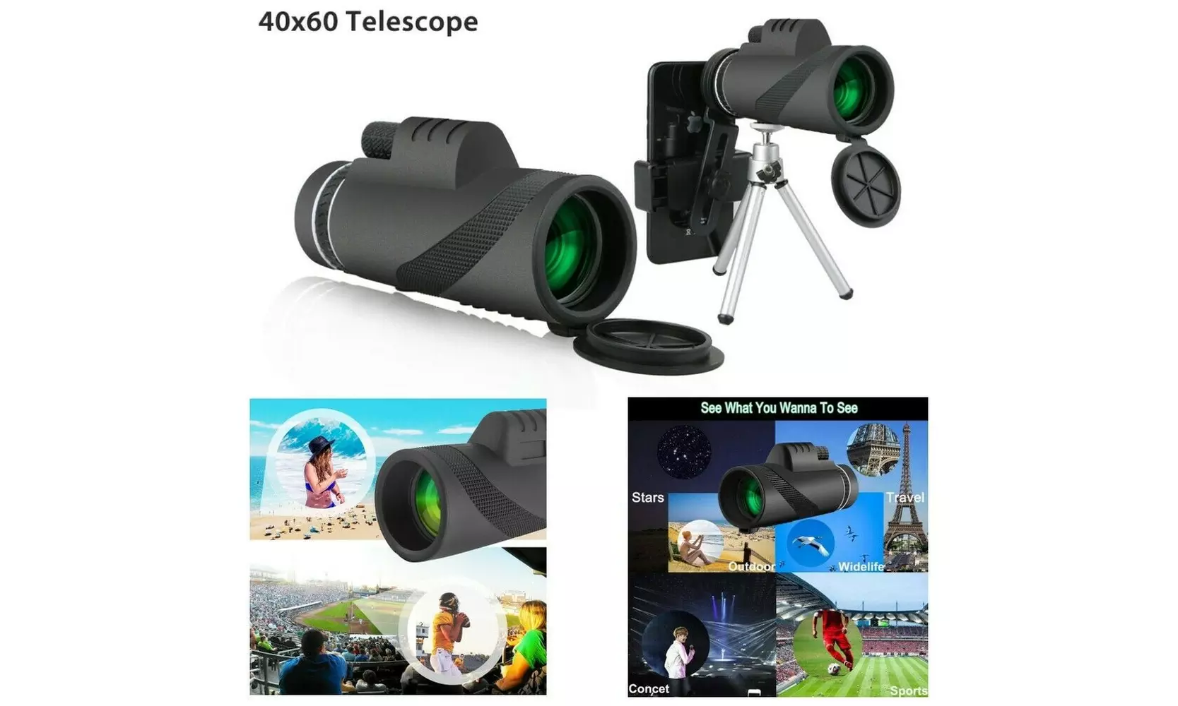40x60 Zoom Monocular HD Teles... | Groupon Goods