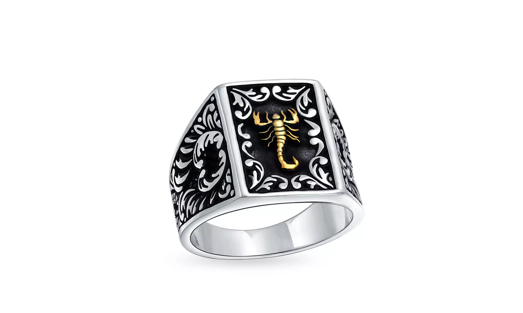 Mens Zodiac Scorpion Signet R... | Groupon Goods