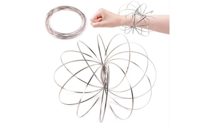 Magic Flow Ring Kinetic Spring Toy with Fidget Spinner | Groupon