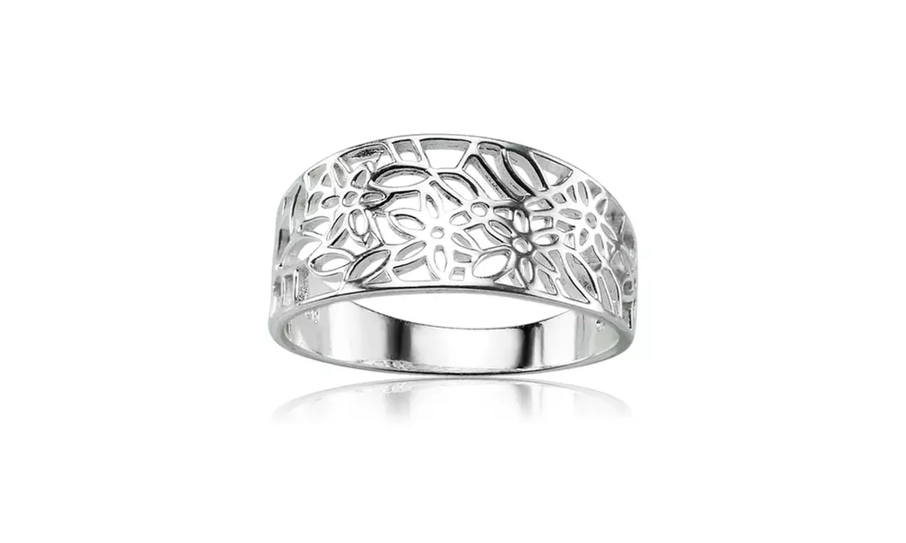 Sterling Silver Polished Fili... | Groupon Goods