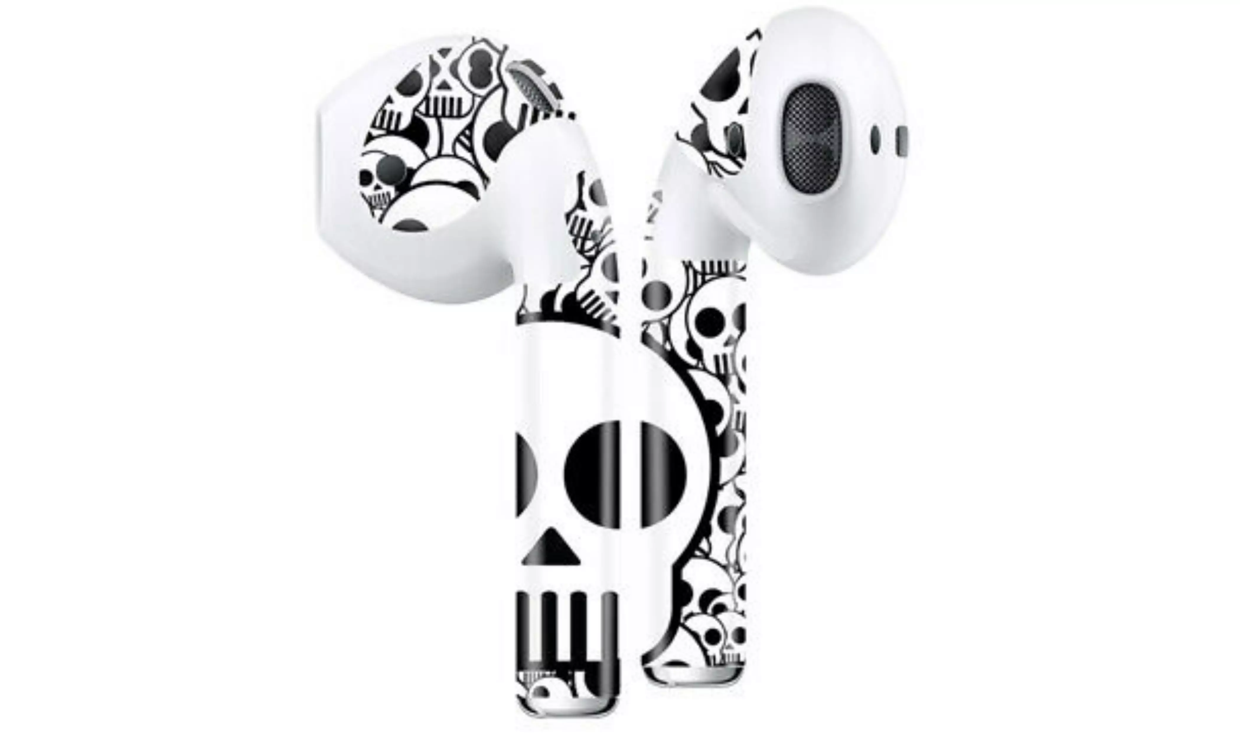 Airpod Black & White Skull Cu... | Groupon Goods